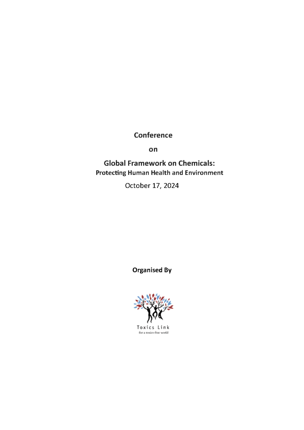 The Global Framework on Chemicals - Toxics Link