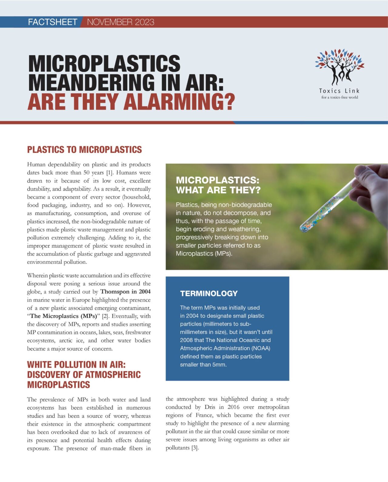 Microplastics Meandering in Air: Are They Alarming? | Toxics Link